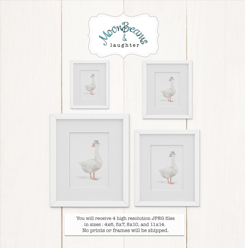 Goose Nursery Art Printable Illustration - Etsy