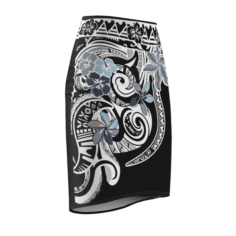 Hawaiian Platinum Floral Tribal Threads Women's Pencil | Etsy