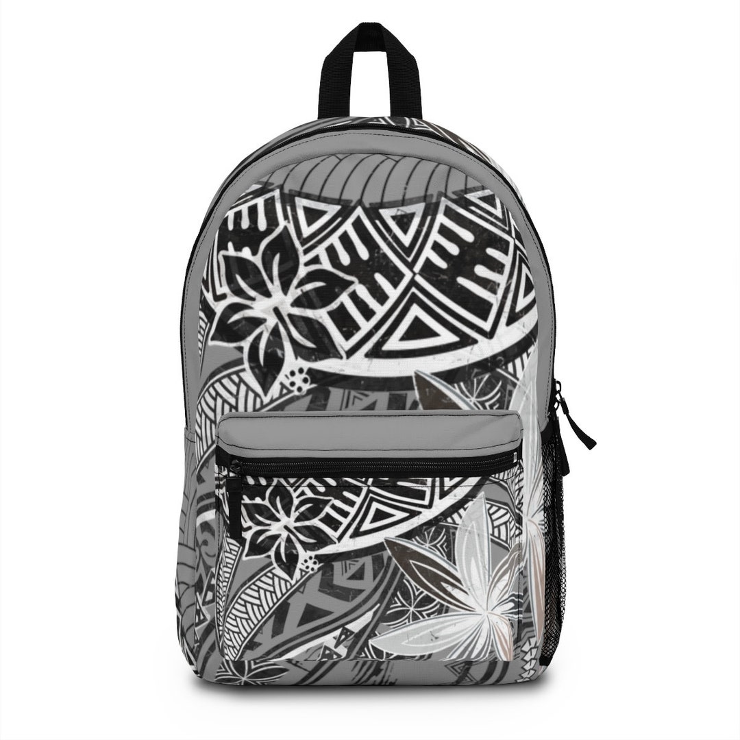 Hawaiian Tribal Black Hibiscus Designer Backpack made in USA - Etsy