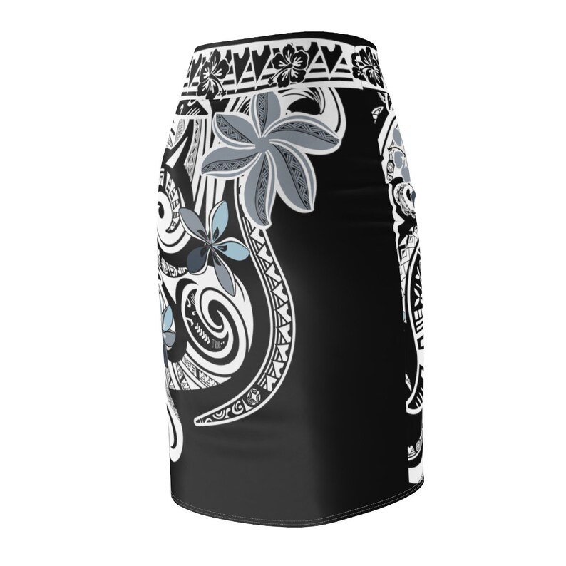 Hawaiian Platinum Floral Tribal Threads Women's Pencil | Etsy