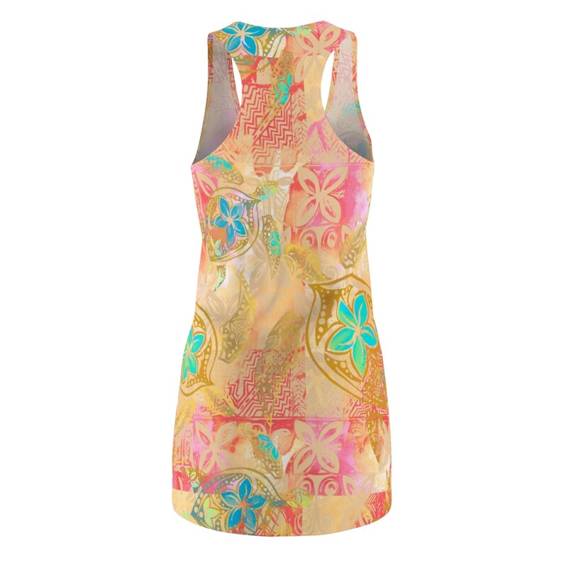 Samoan Tapa Turtle Print Cut & Sew Racerback Dress | Etsy