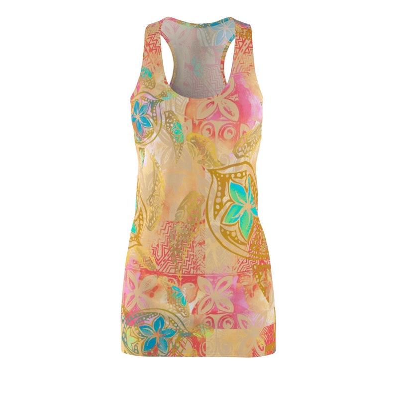 Samoan Tapa Turtle Print Cut & Sew Racerback Dress | Etsy