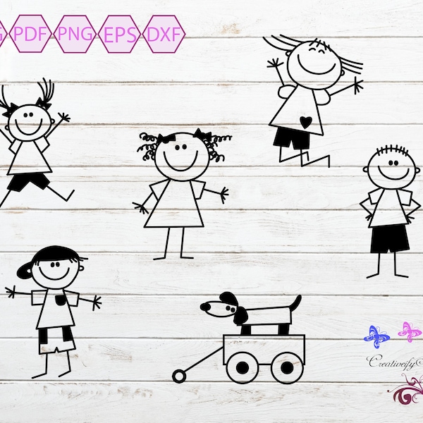 Stick Figure Clipart - Etsy UK