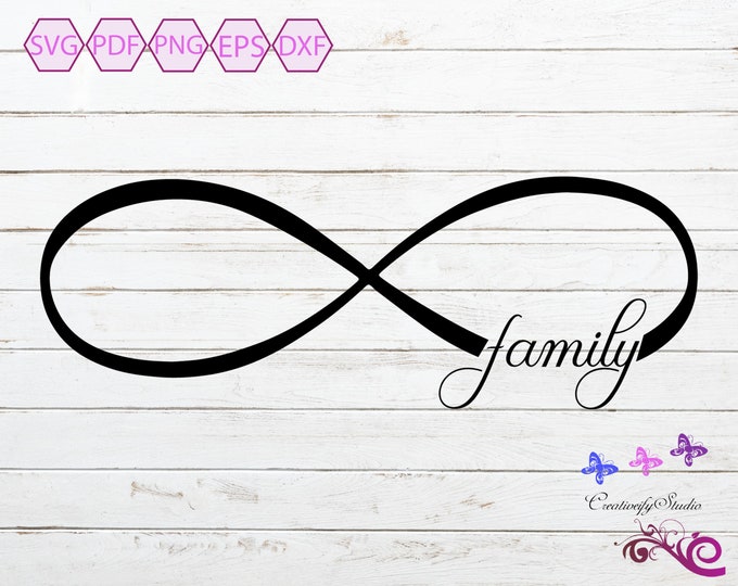 Infinity Family SVG PNG Digital Download. Wall Art, Cricut, Silhouette ...