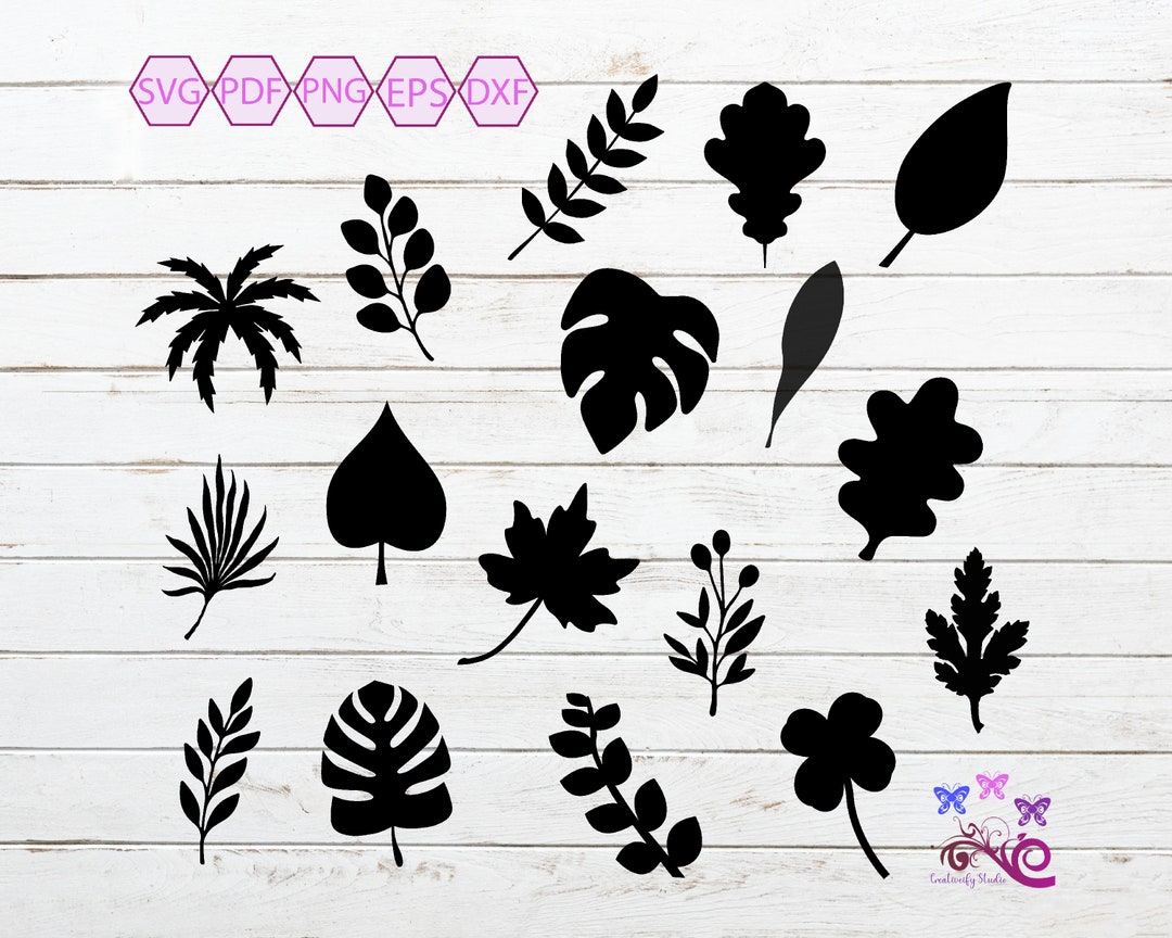 Leaves SVG, Leaf Clipart, Leaf Bundle, Forest Trees, Pine Tree ...