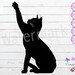 Reaching Cat SVG Clipart, Feline Vector Cut File, Cat T-shirt ...