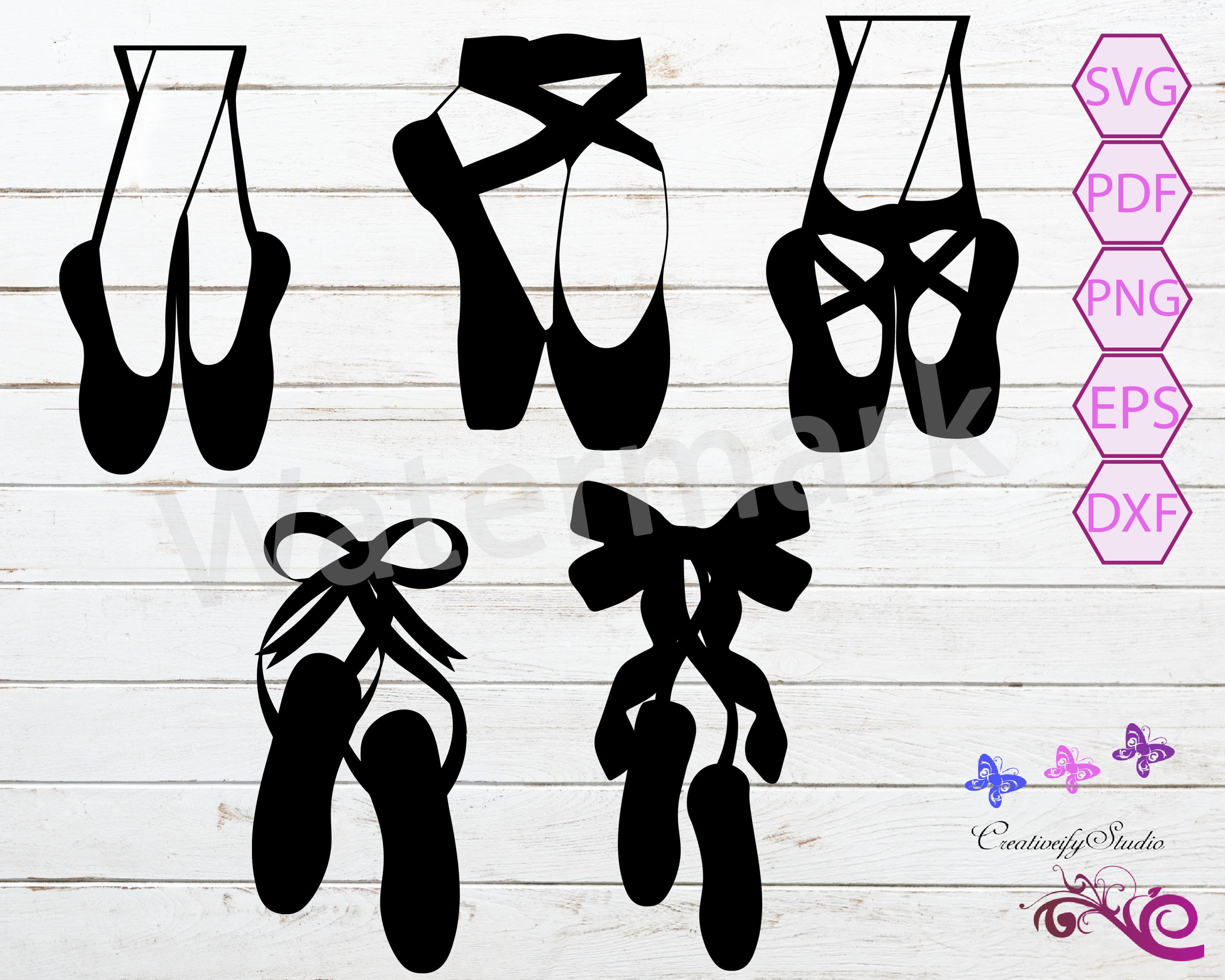 Ballet Slippers SVG Dancing Vector Ballet Shoes Ballerina - Etsy