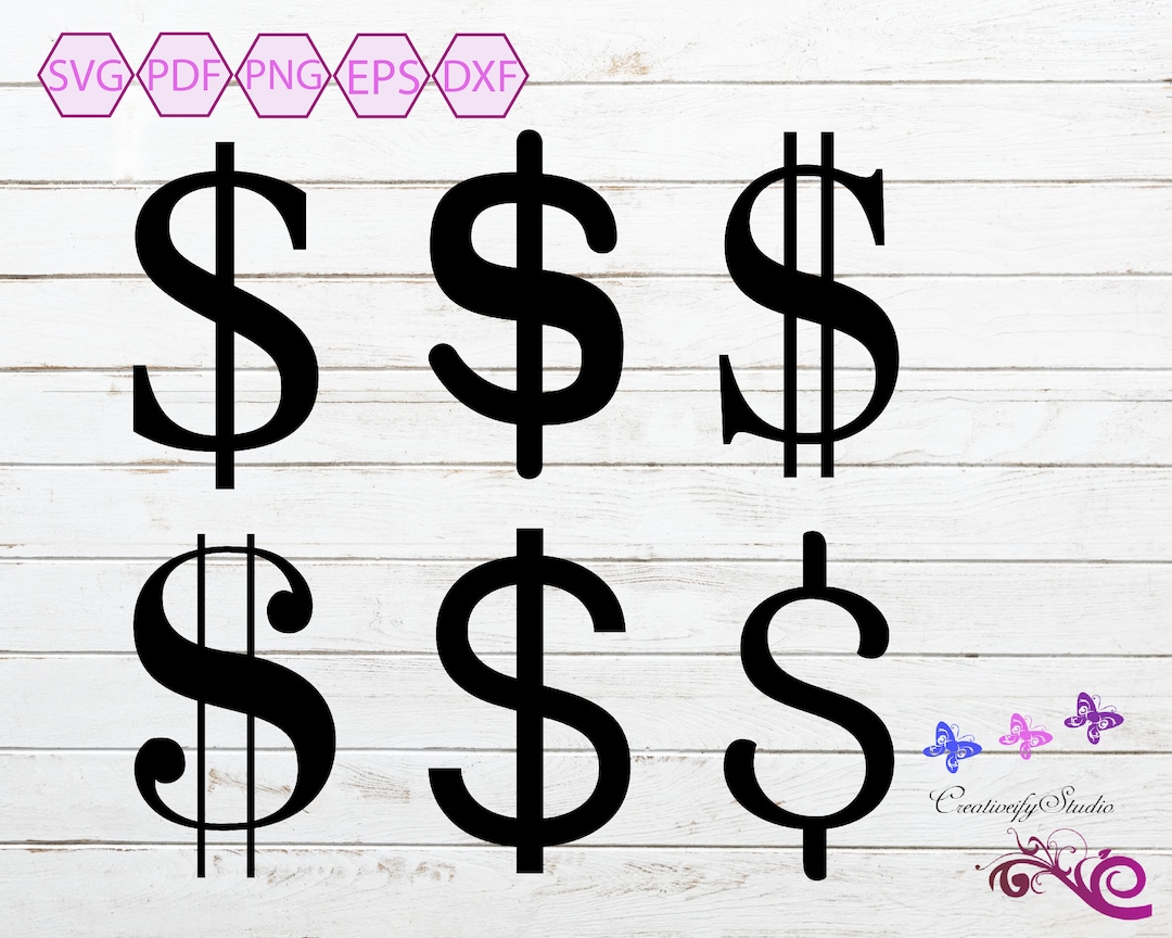 Dollar Signs Svg, Money Symbol, Currency Symbol, Dollar Sign Bundle ...