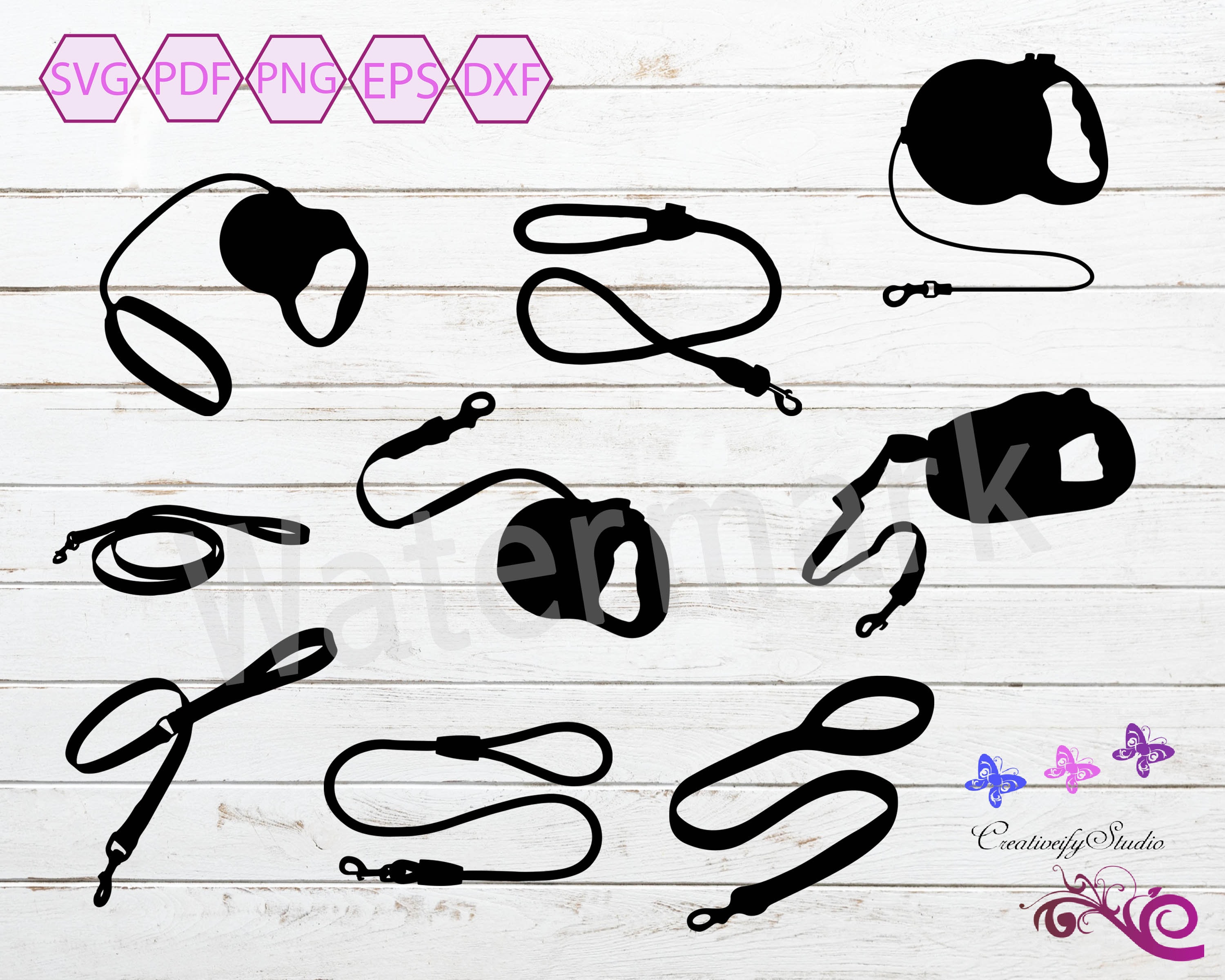 Dog Leashes SVG Clipart Walking the Dog Dog Park Dog Lead - Etsy