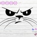 Angry Cat Face SVG Mad Cat Cat Whiskers Cat Cut File Cat | Etsy