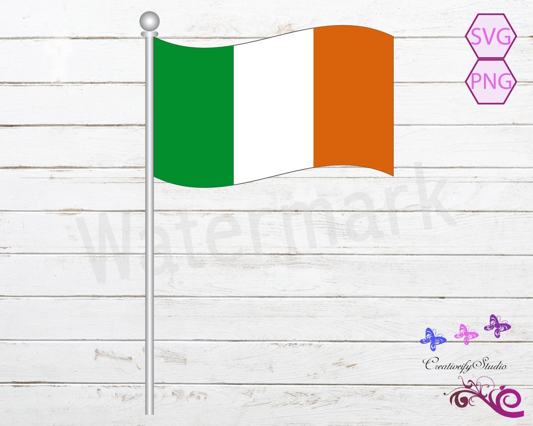 Flag of Ireland SVG, Ireland Flag Vector, Green Orange White, Flag ...