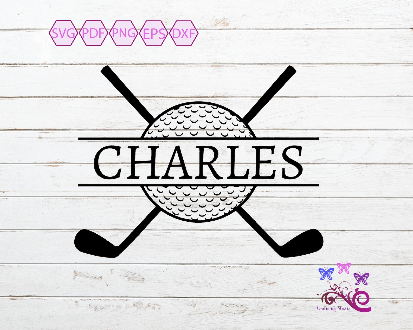 Golf Split Monogram SVG, Golf Split Name, Golf Club, Play Golf, Golf ...