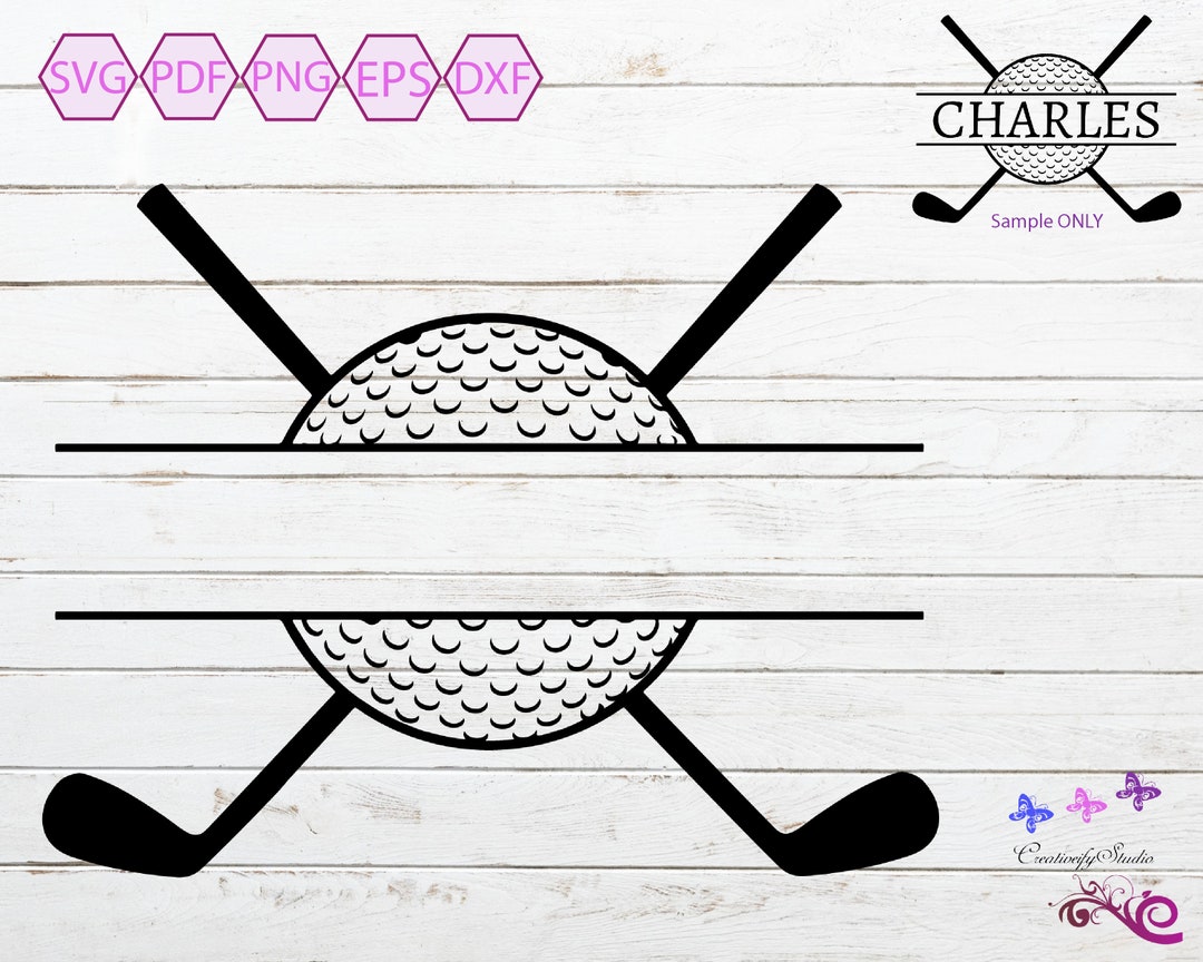 Golf Split Monogram SVG, Golf Split Name, Golf Club, Play Golf, Golf ...