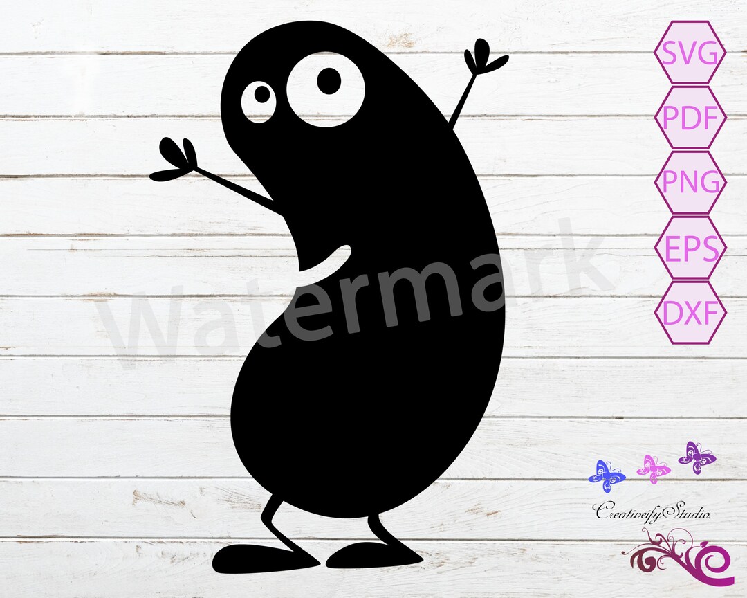 Bean Stickman SVG, Kidney Vector, Potato Man SVG, Cartoon Stickman ...