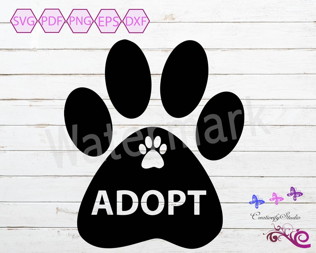 Adopt SVG, Rescue SVG, Adopt Pets, Dog Adoption, Cat Adoption, Pet ...