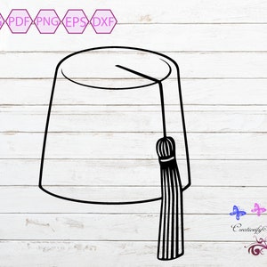 Fez Hat SVG, Tarboosh Image, Headdress Clipart, Hat With Tassels, Head ...