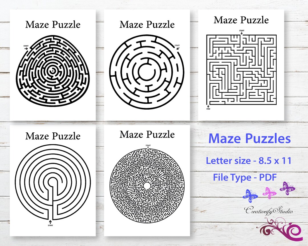 Printable Mazes for Kids, School Age, Preschool Puzzles, Maze Game ...