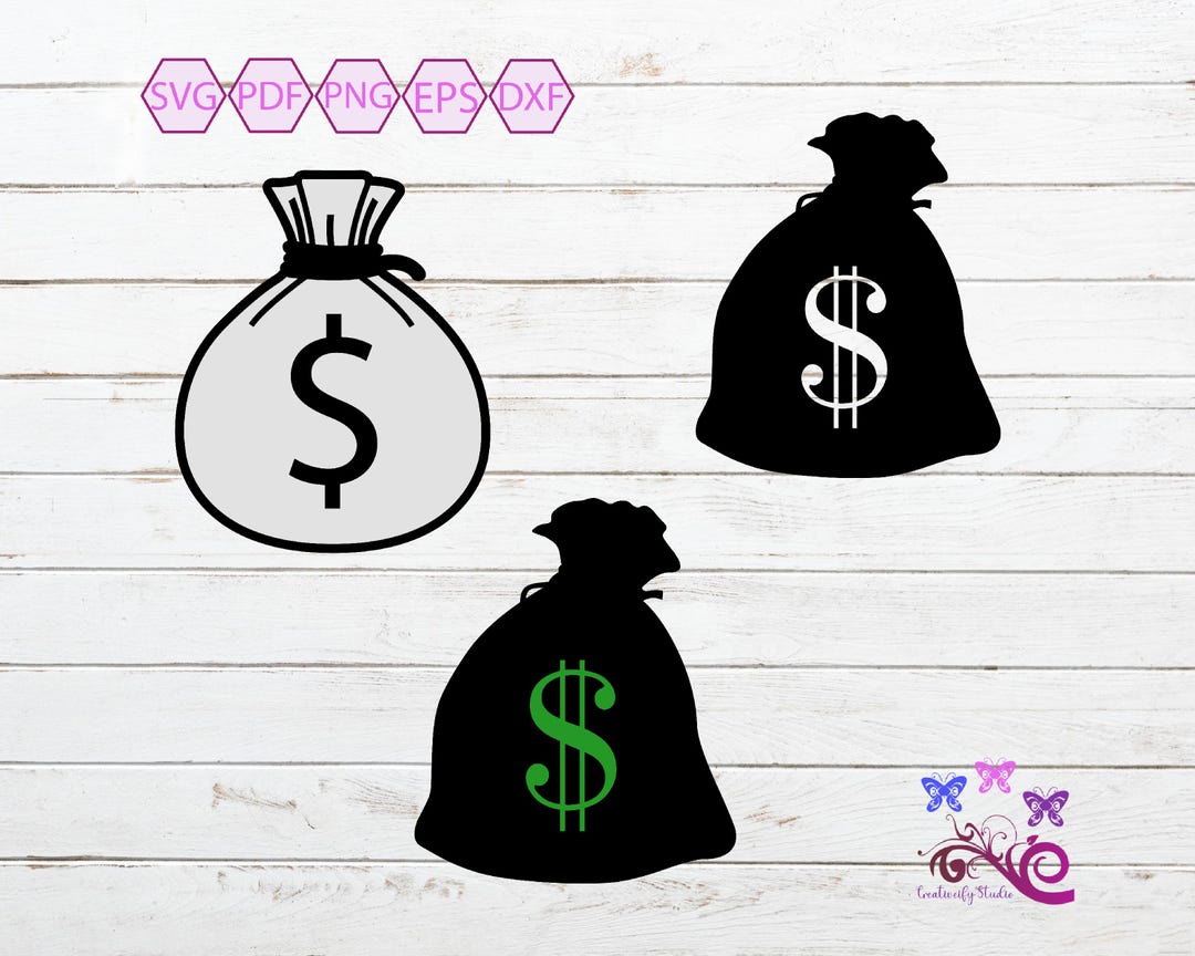 Money Bags Svg, Money Symbol, Currency Symbol, Dollar Sign Bundle ...