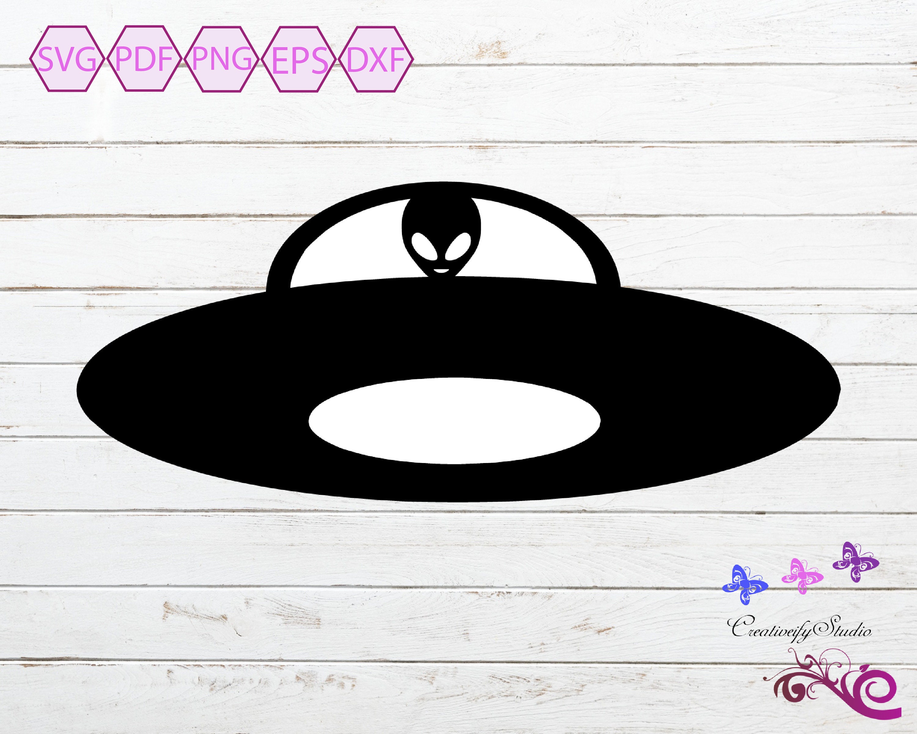 UFO SVG Spaceship SVG Ufo Vector Outer Space Alien Ship - Etsy