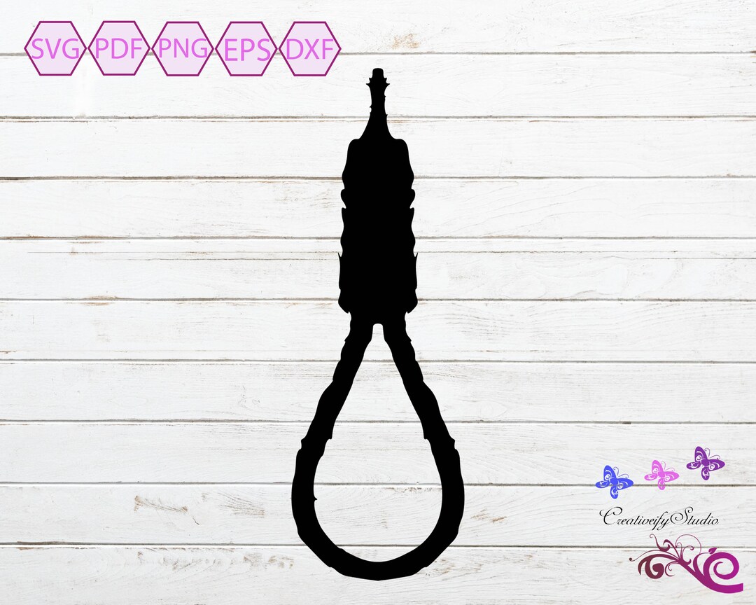 Hangman Noose SVG, Hanging Rope, Death by Hanging, Rope Knot, Craft ...