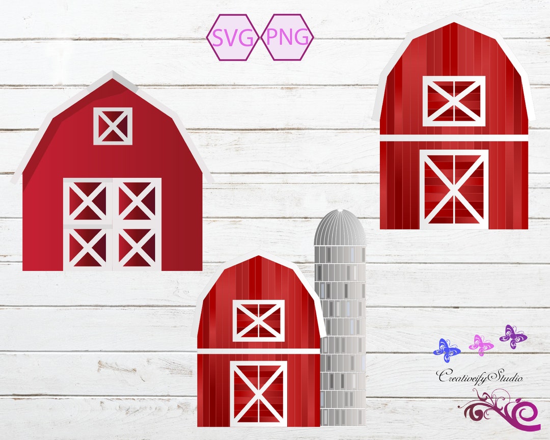 Farmhouse SVG, Red Barn, Barn Clipart, Farmhouse Clipart, Farm Bundle ...