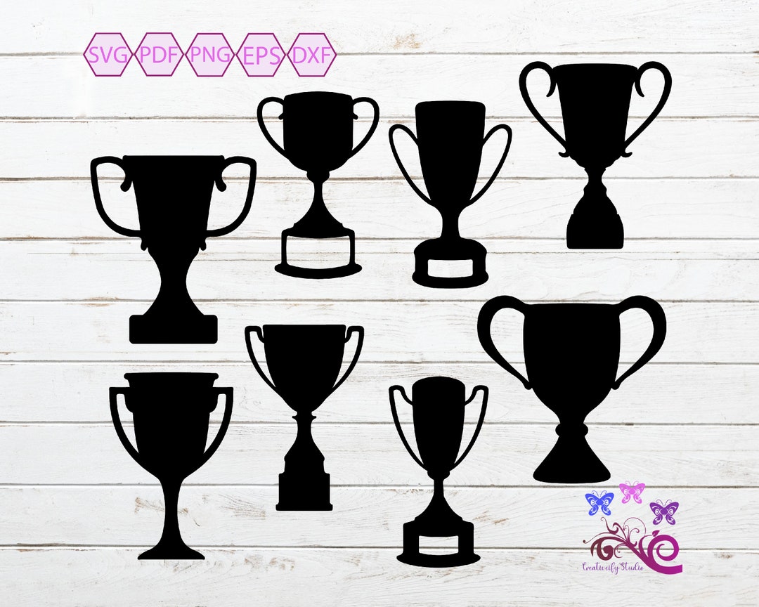 Trophy SVG, Trophy Bundle, Trophy Clipart, Trophy Silhouette, Trophy ...