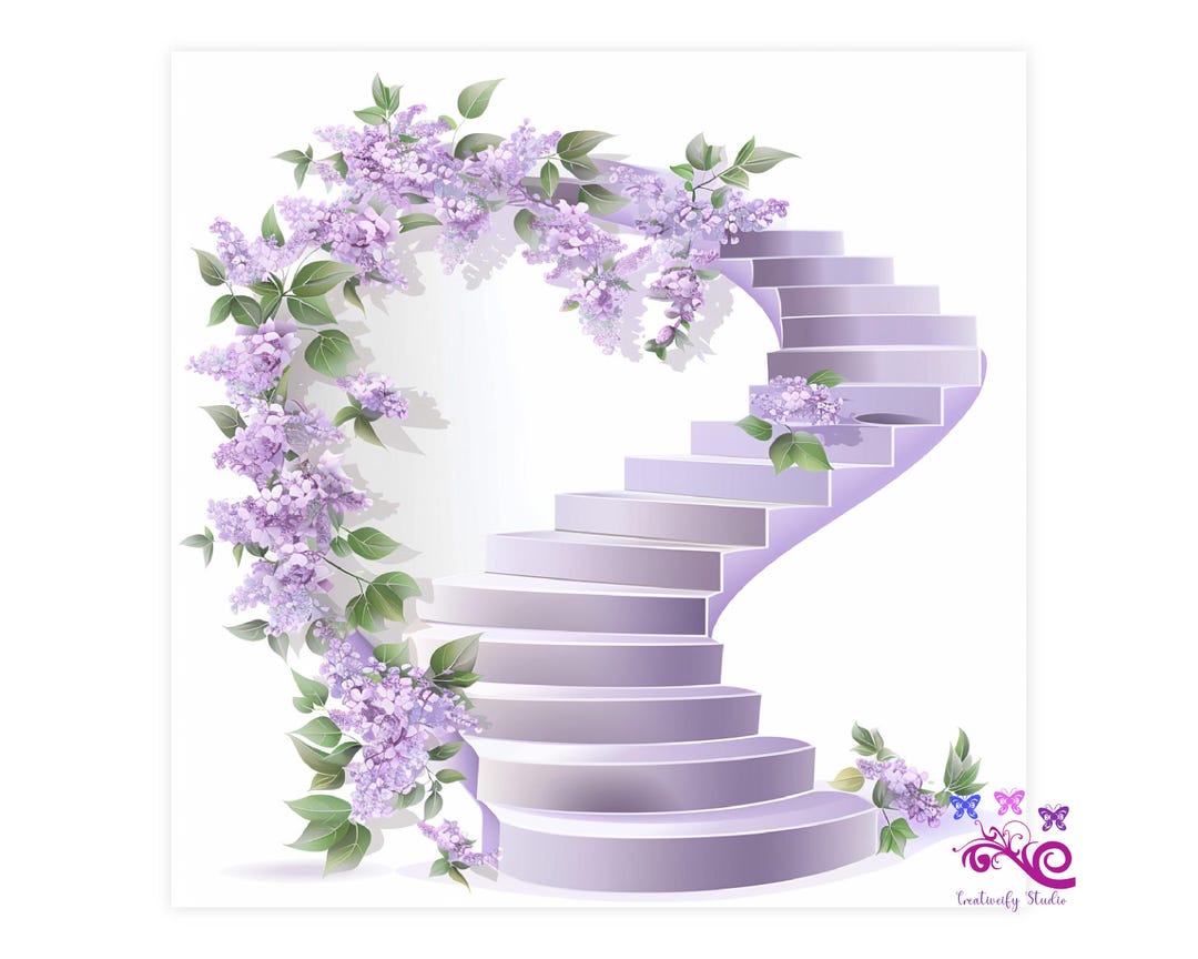 In Loving Memory Memorial White Background PNG, Lilac Staircase With ...
