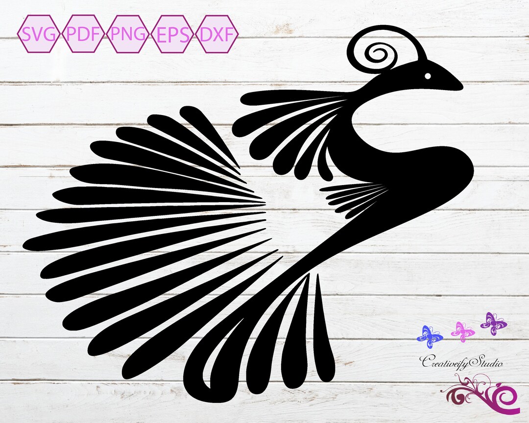 Abstract Bird SVG, Bird Clipart, Bird SVG, Peacock Image, Window Decal ...