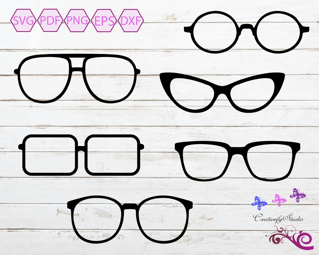 Eye Glasses SVG, Lenses SVG, Glasses Clipart, Glasses Frames ...