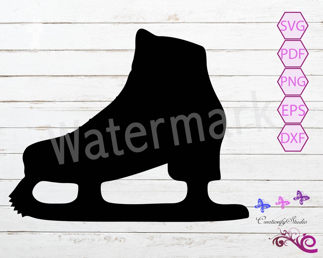 Ice Skate SVG, Figure Skate Clipart, Skating SVG, Skate Silhouette ...
