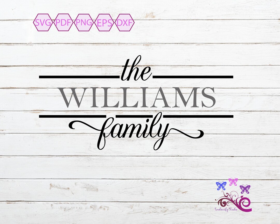 Family Split Monogram SVG, Love Family, Family Name Sign, Last Name ...
