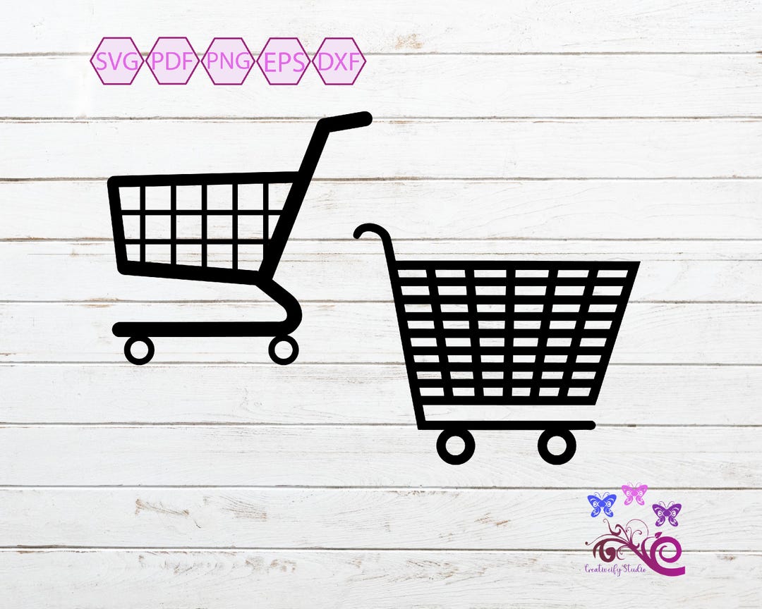 Shopping Cart SVG, Grocery Store Buggy, Metal Basket, Shopping Trolley ...
