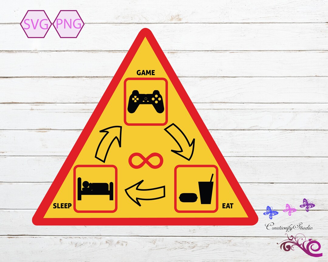 Gamer Sign SVG Gaming Rules Gamer Sublimation Eat Sleep - Etsy