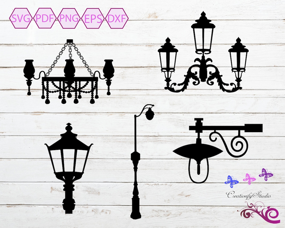 Light Bundle, Lights SVG, Porch Lights, Chandelier Lights, Home and ...
