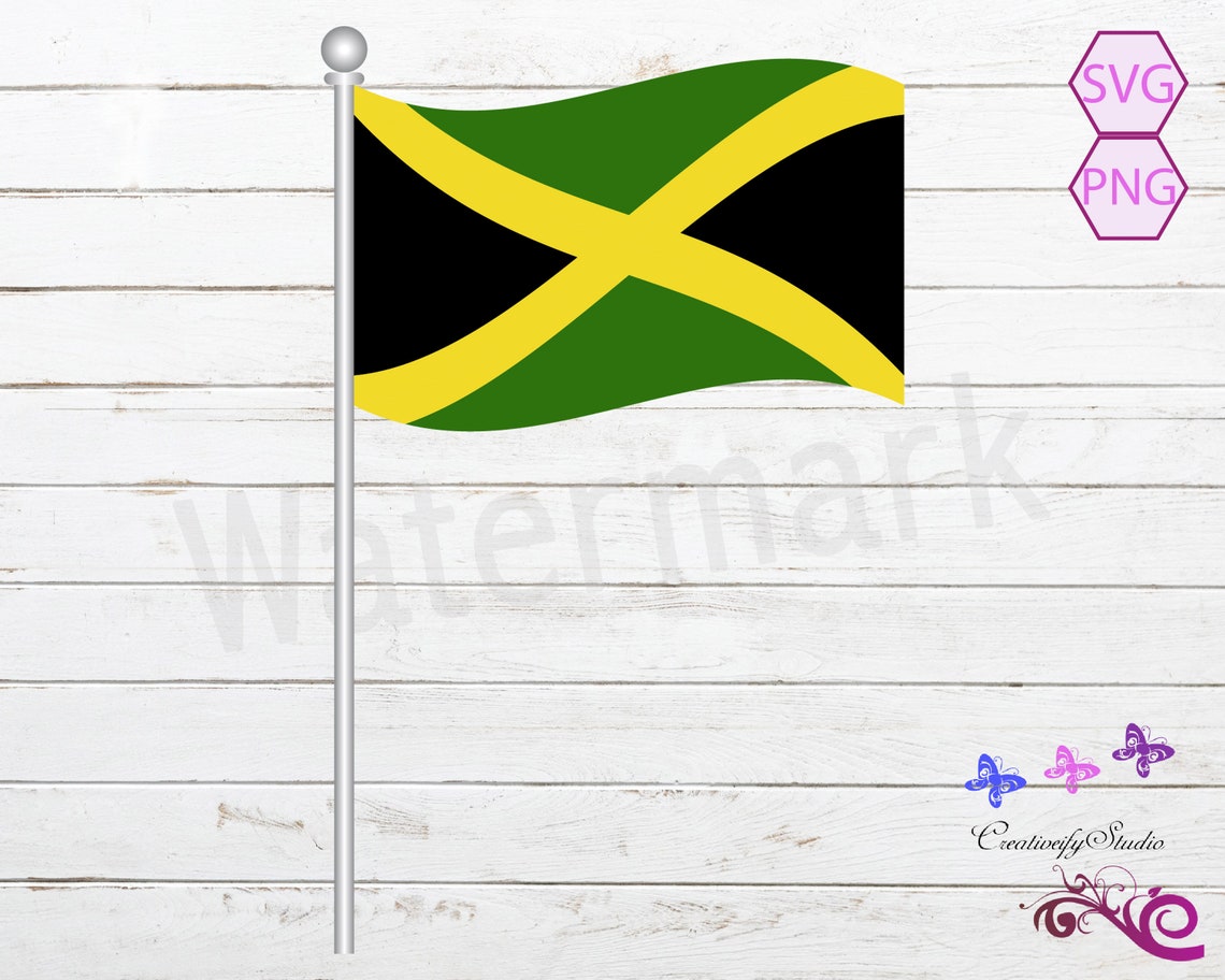 Flag of Jamaica SVG, Flag Vector, Jamaica Flag, Flag Image, Flag Window ...