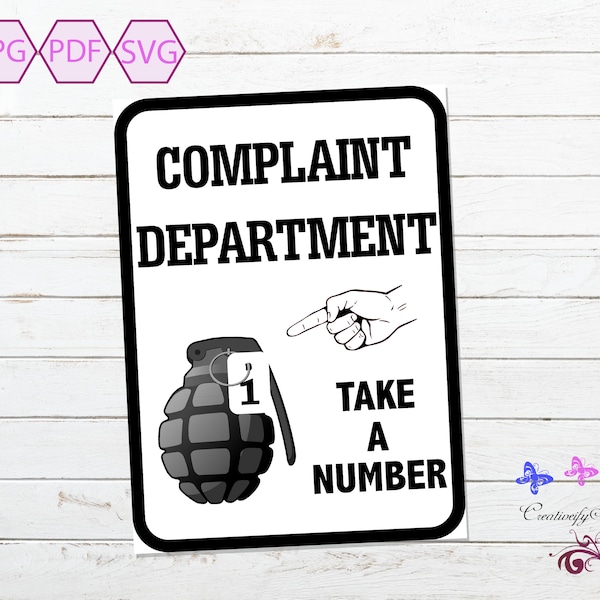 Complaint Department Grenade - Etsy