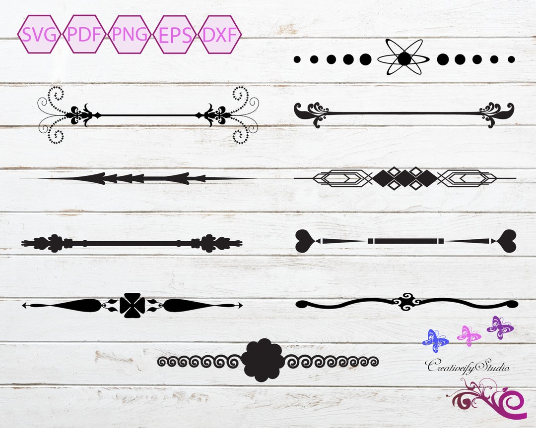 Divider Lines SVG, Flourish SVG, Curved Lines, Decorative Lines ...
