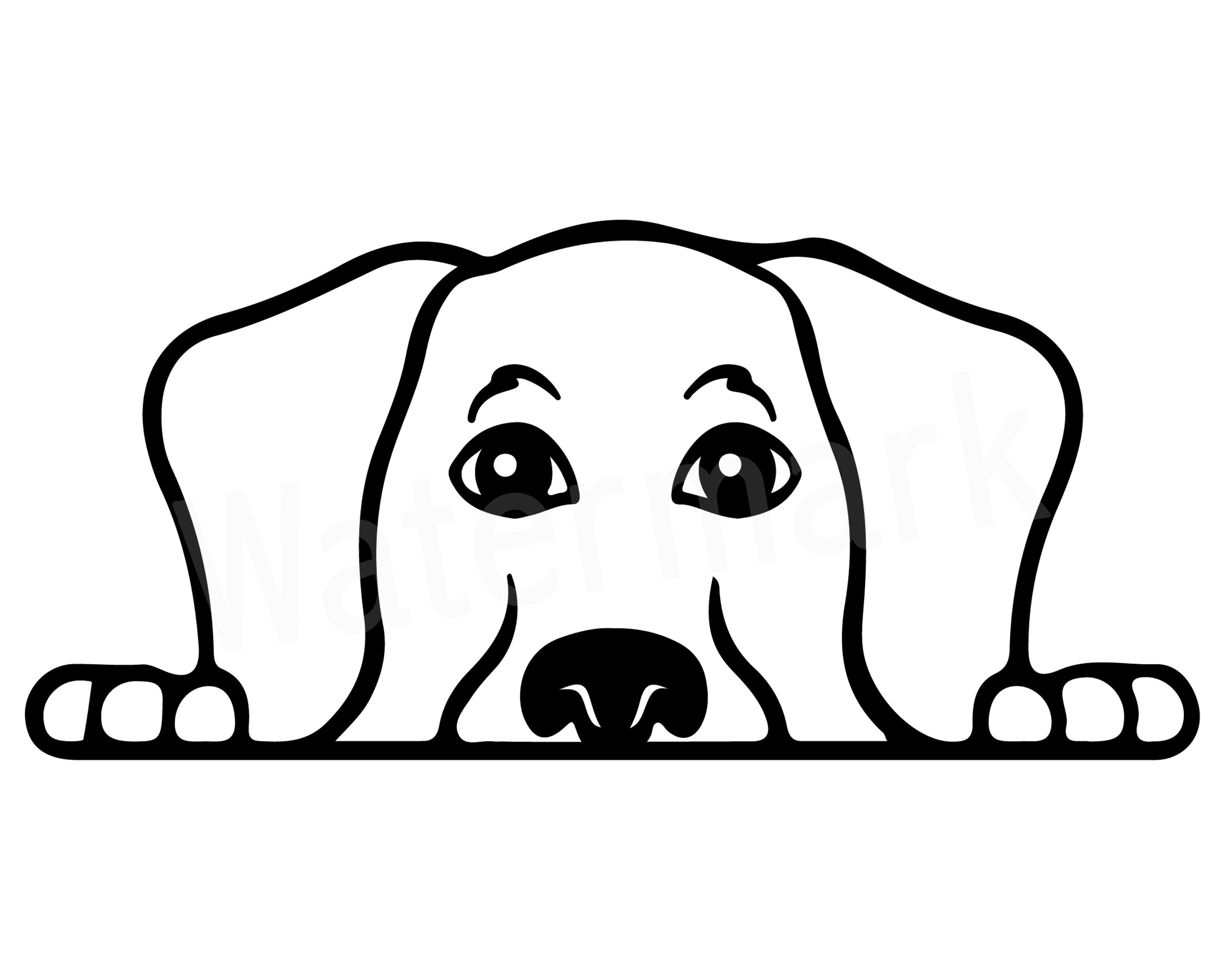Peeking Dog SVG Peeking Canine SVG Dog Lover Dog Face SVG | Etsy