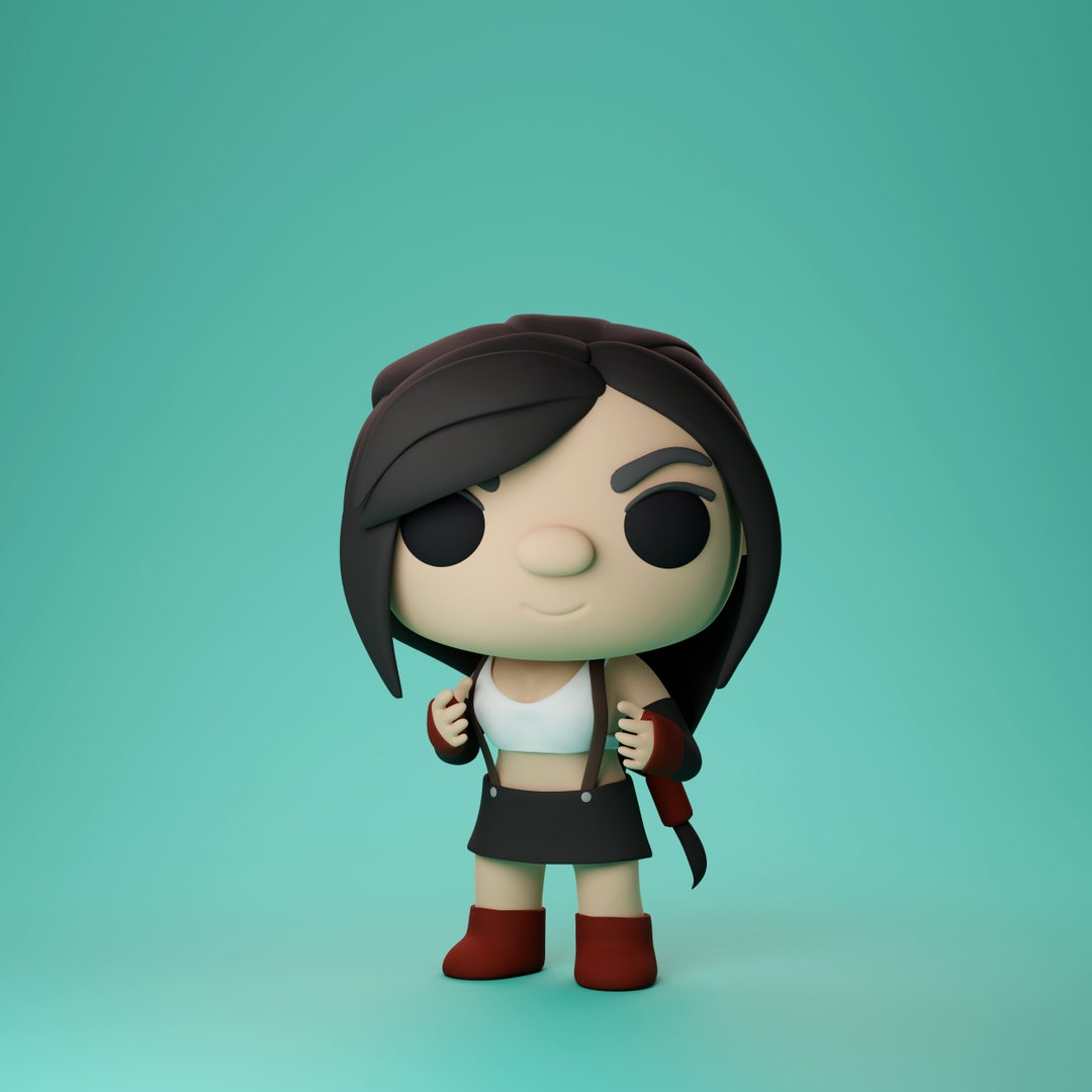 Tifa Lockhart Final Fantasy 7 FF7 Funko Pop Style 3D Printed Model ...