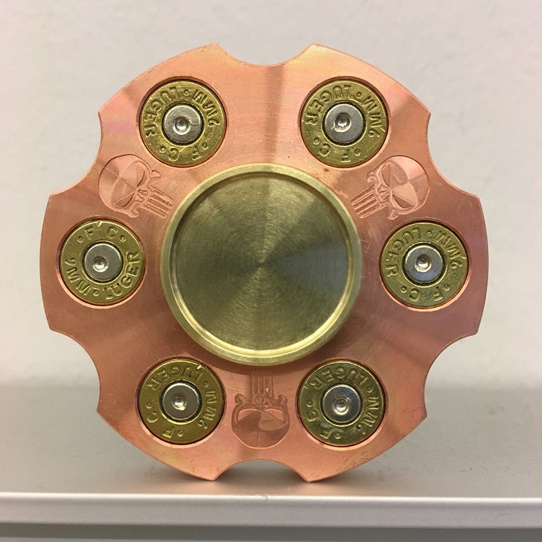 LIMITED: the Punisher 9mm Fidget Spinner in Matte or Polished COPPER ...