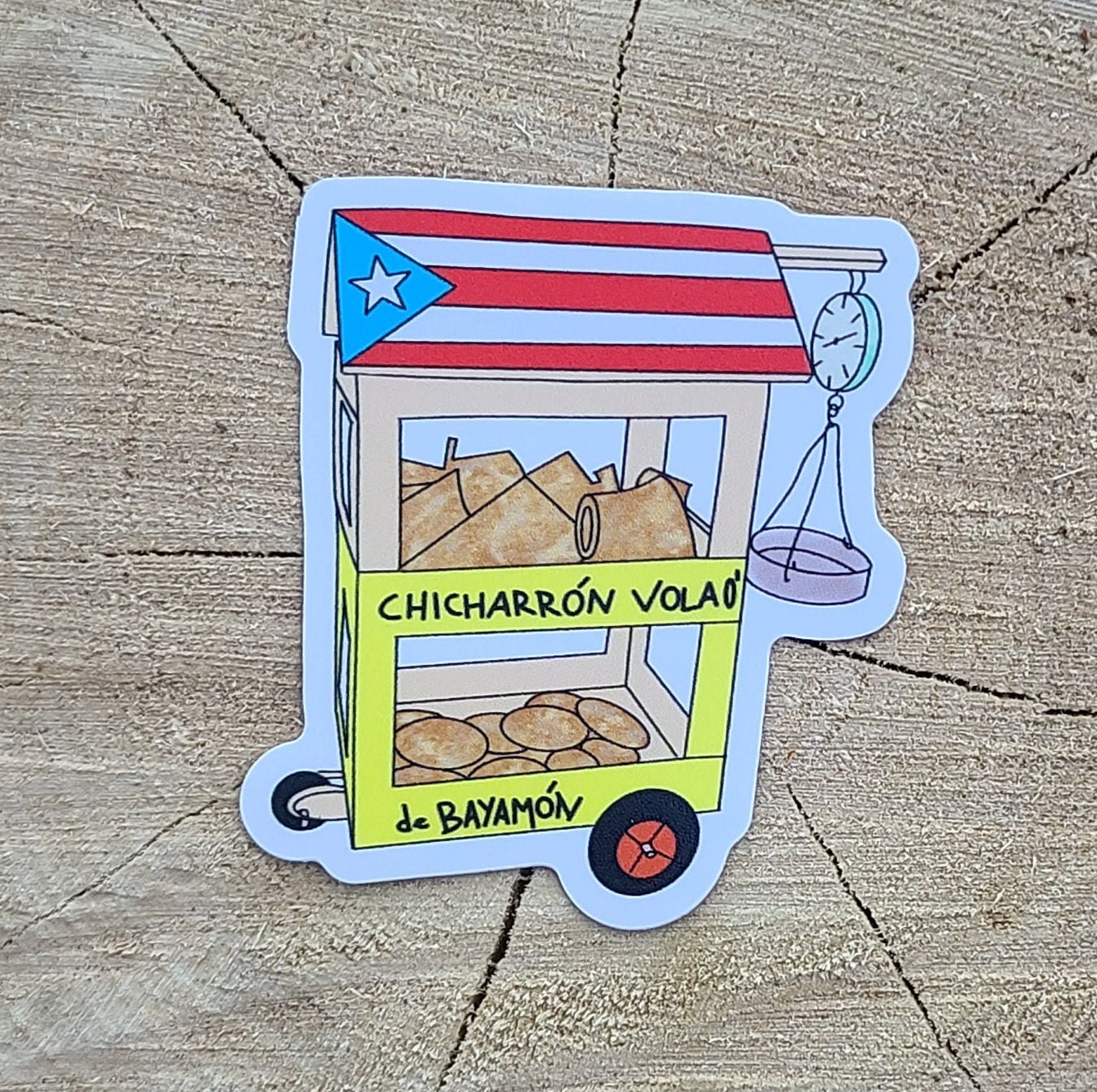 Boricua P Erre Chicharron Volao De Bayamon Waterproof Vinyl Sticker ...