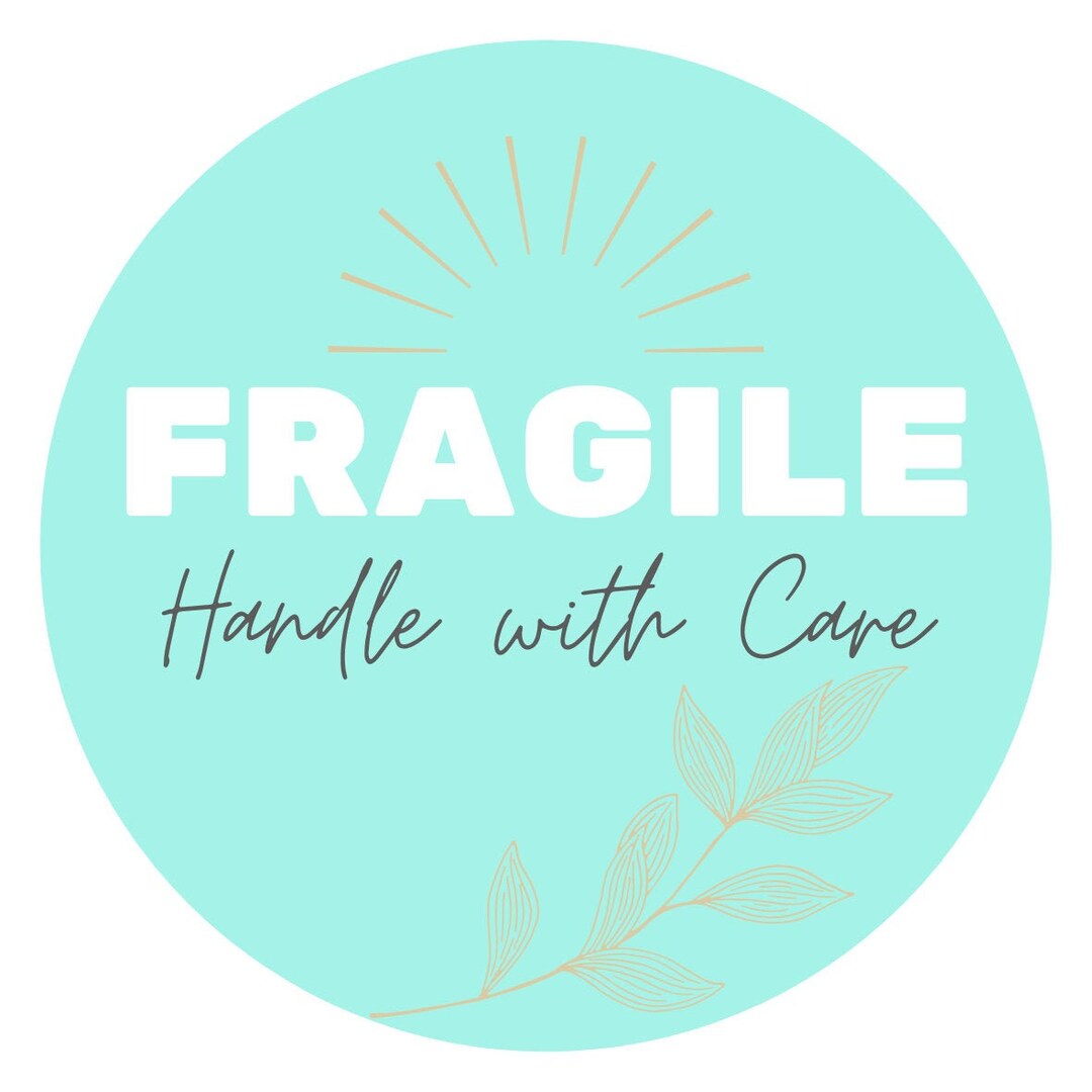 Fragile Handle With Care Boho Bohemian Sticker Label for Packages Small ...