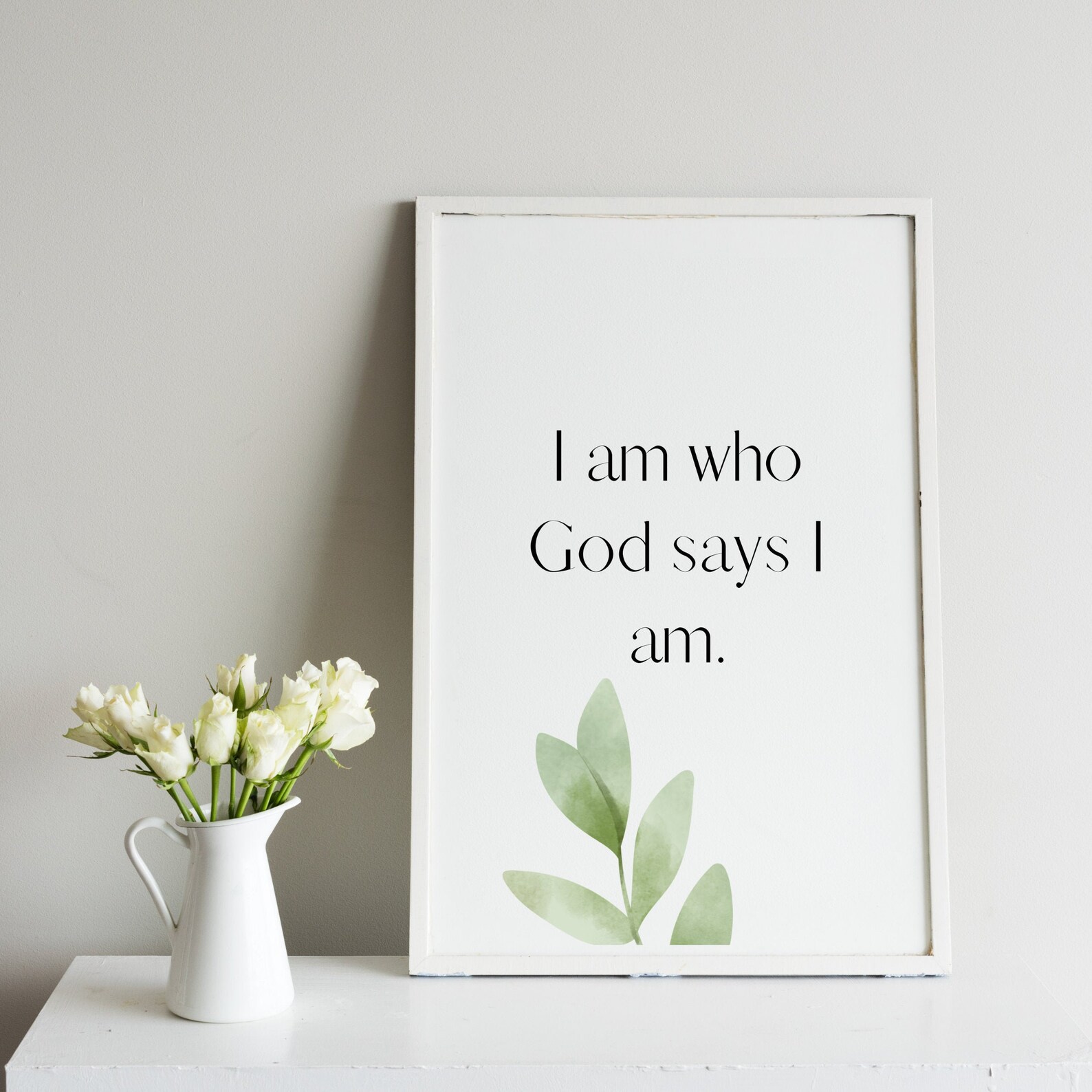 Affirmation Wall Decor I Am Who God Says I Am 12x18 Inches - Etsy