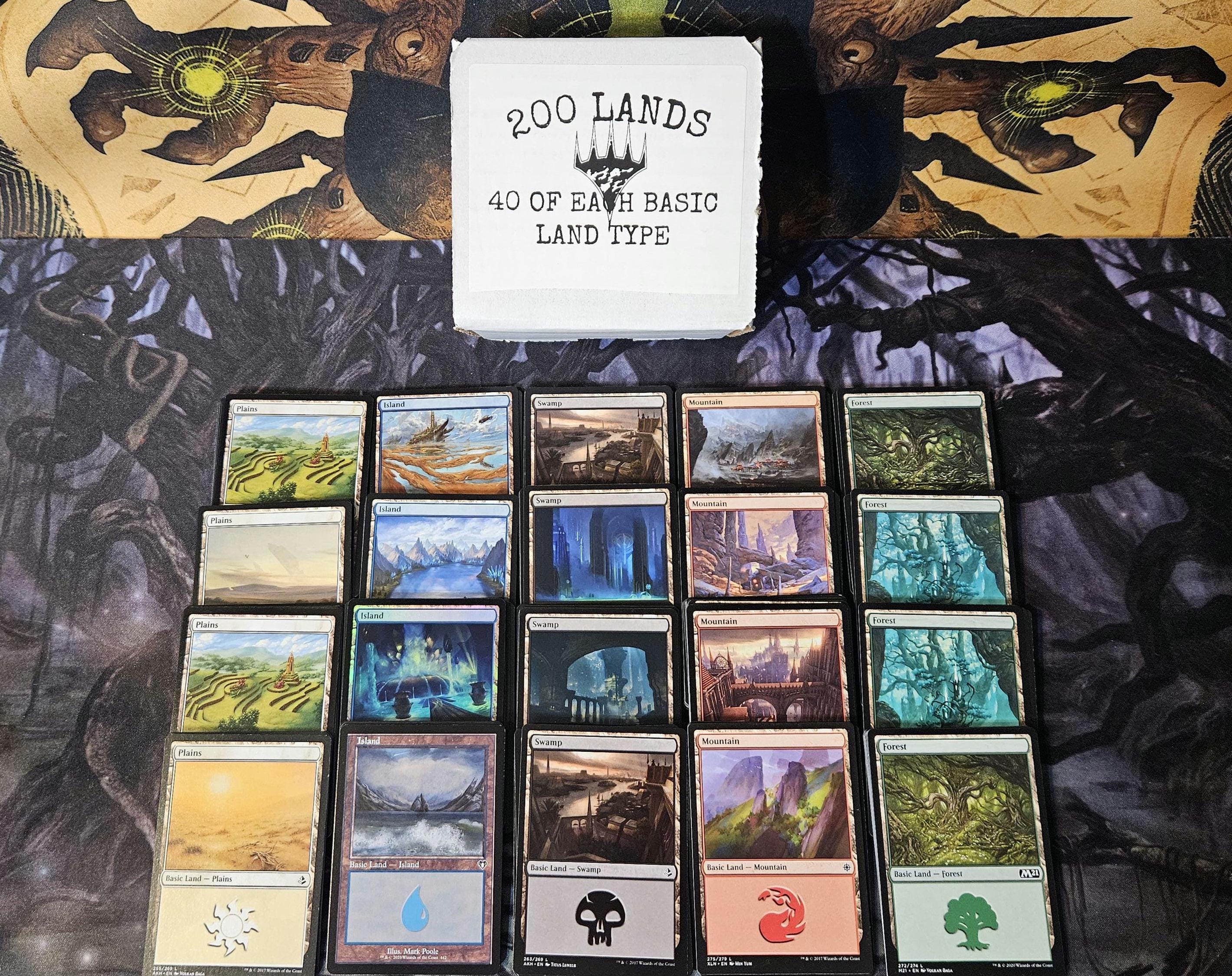 MTG Basic Land Lot: 200 Card Collection, Near Mint - Etsy