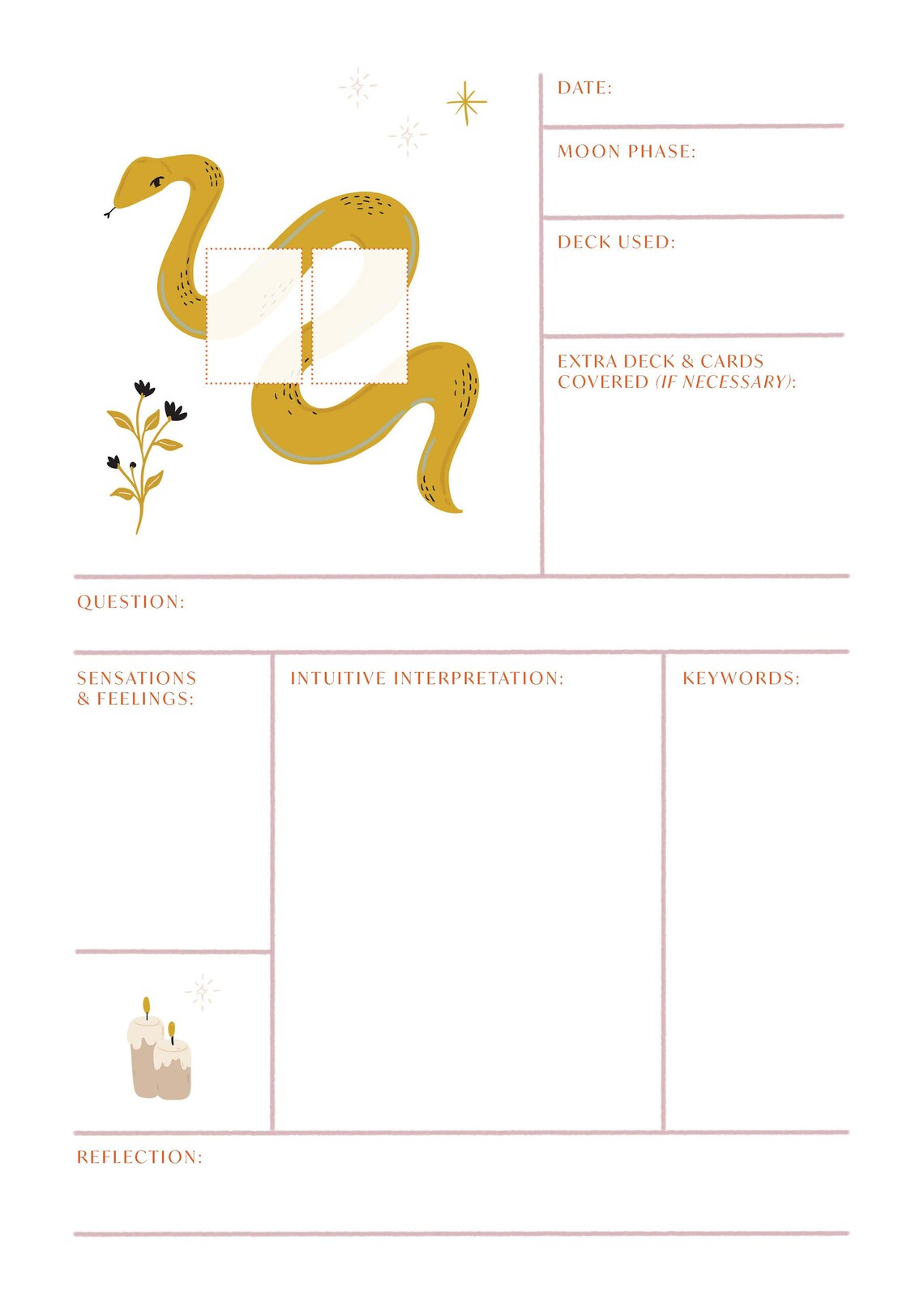 Tarot Journal Printable Tarot Bundle Digital Download | Etsy