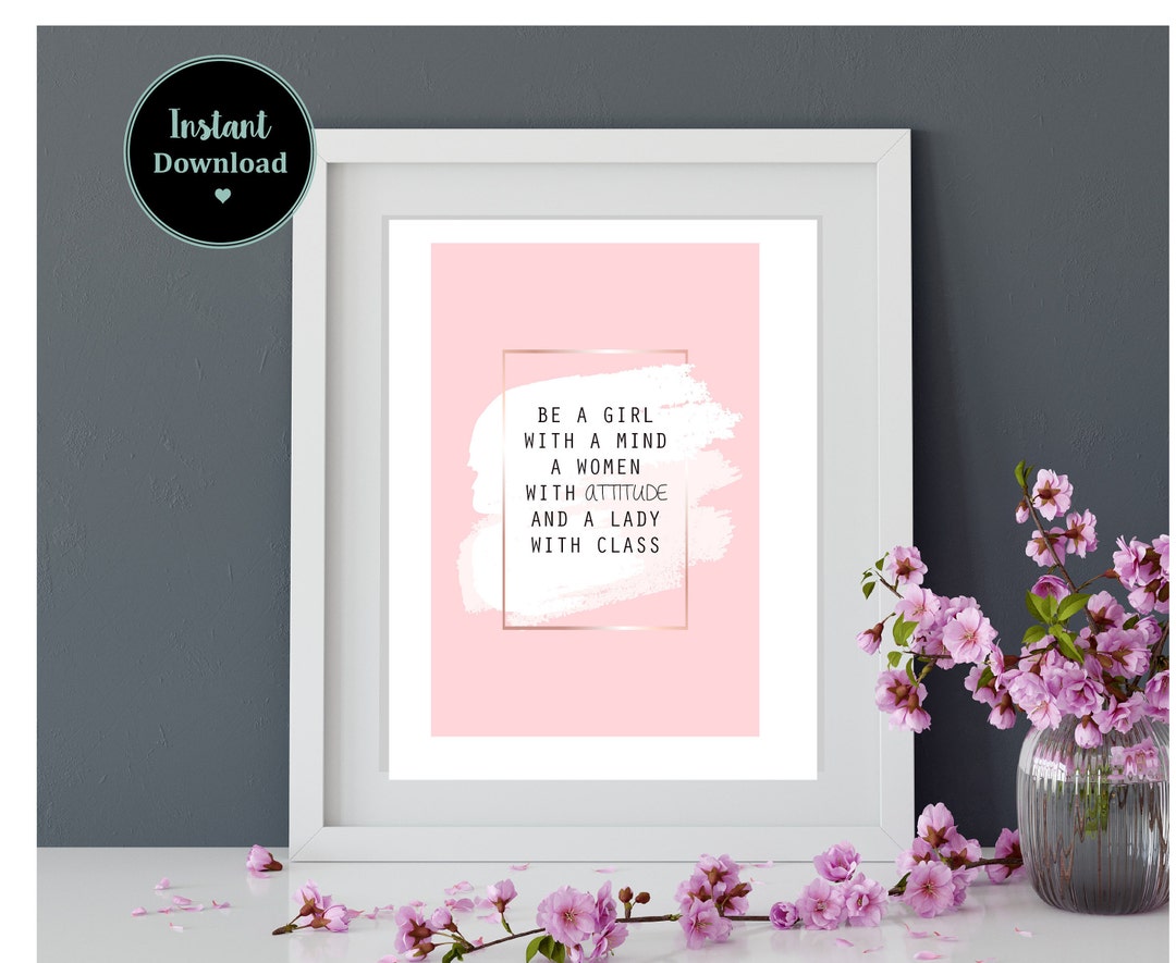 Inspirational Art for Women - Quotes for Women, Be a Girl With a Mind ...