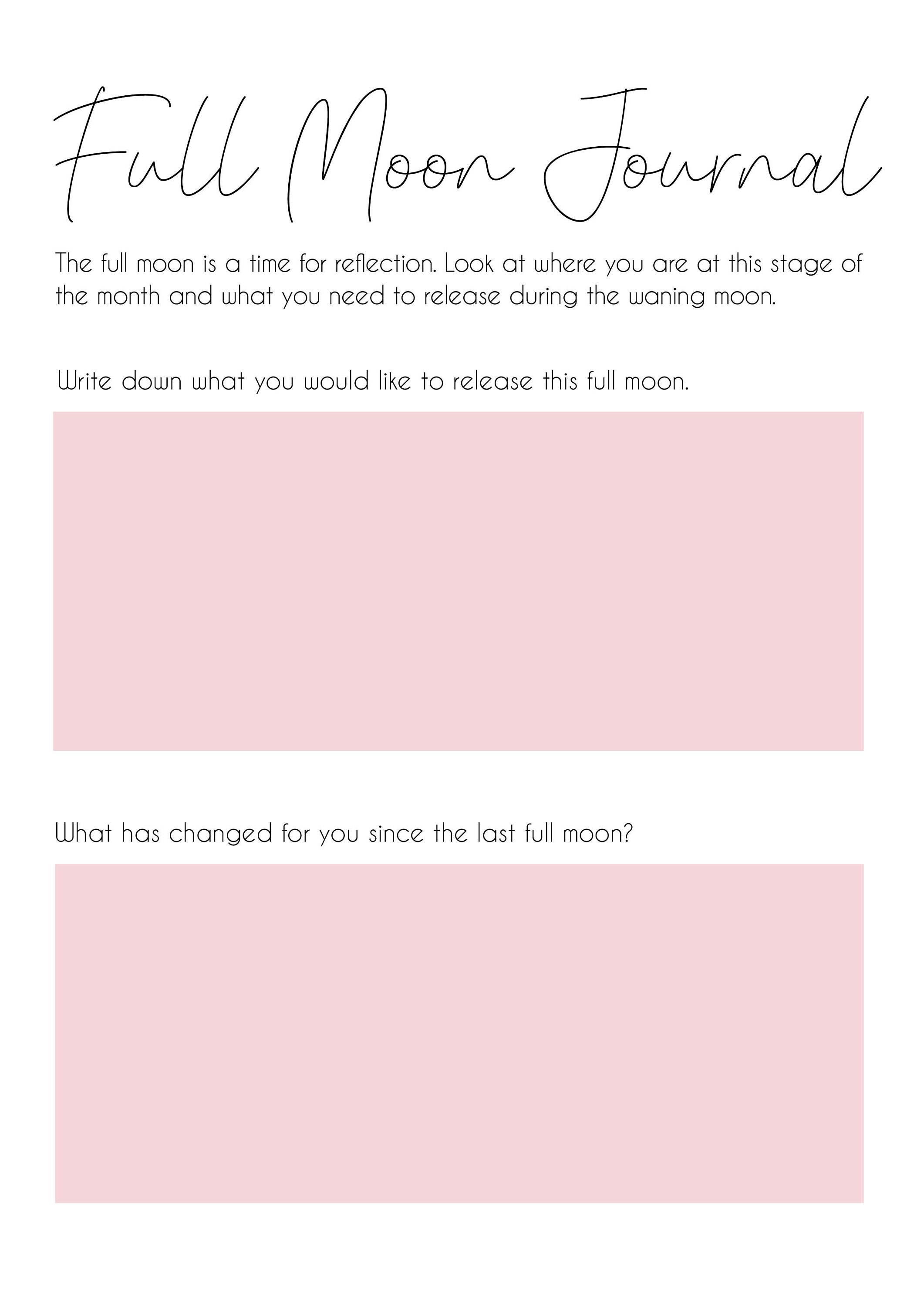 Moon Journal Moon Planner Lunar Journal Moon Phase | Etsy