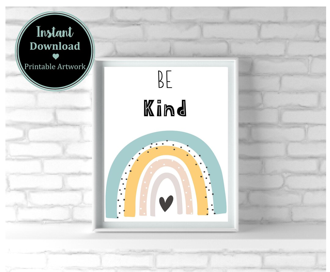 Be Kind Printable Art Instant Download - Etsy