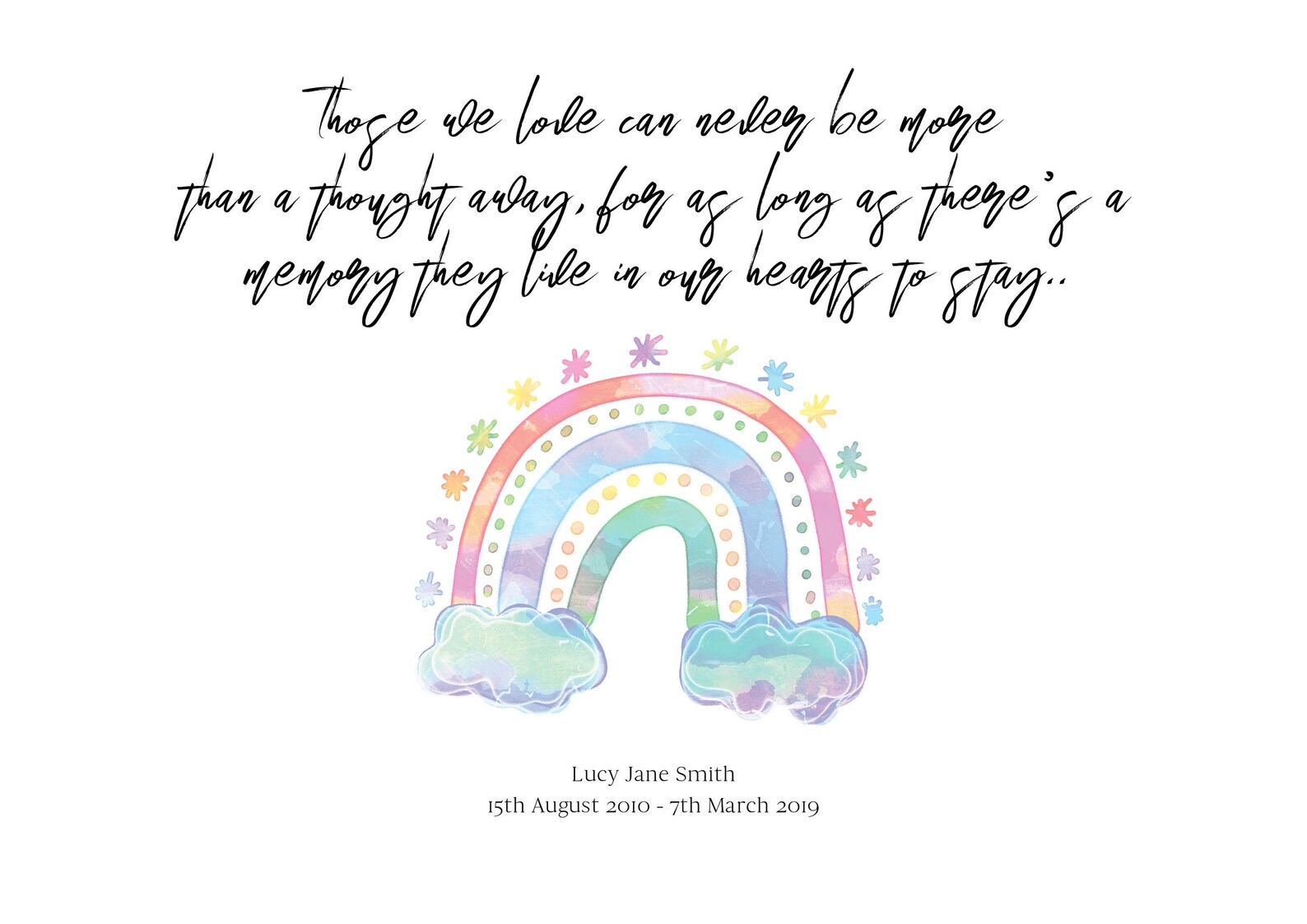 Child Memorial Child Loss Keepsake Remembering a Loved One | Etsy