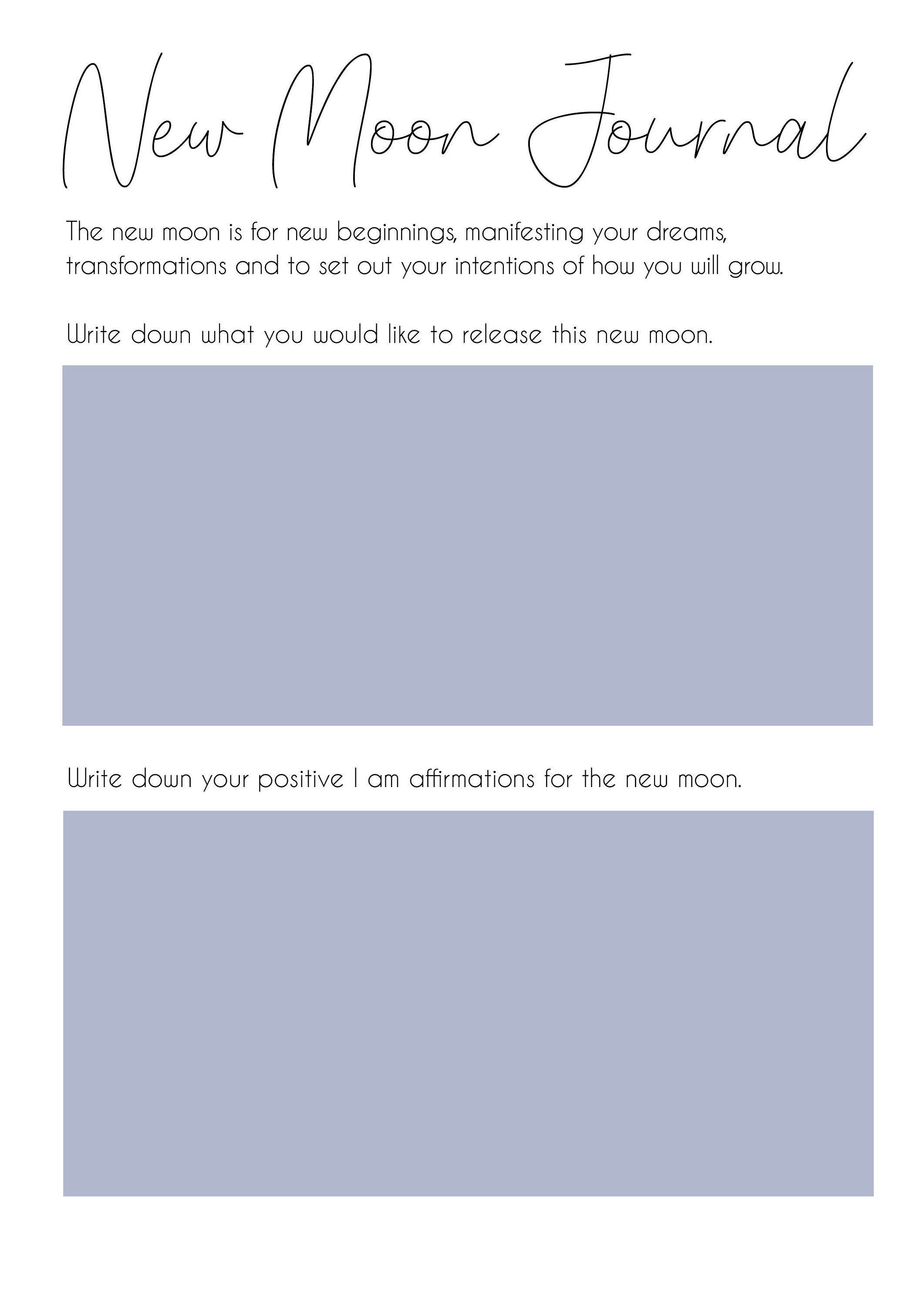 Moon Journal Moon Planner Lunar Journal Moon Phase | Etsy